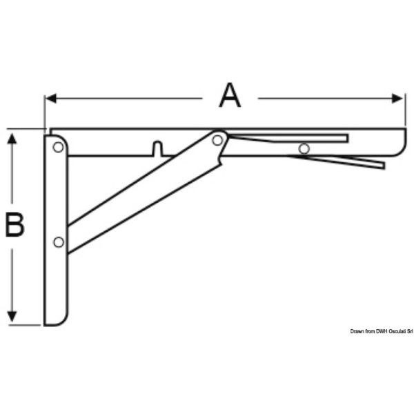 Osculati Stainless Steel Soft Close Folding Table Arm - 300mm, 150Kg ...